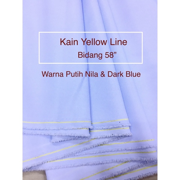 Kain Uniform Yellow Line/Kain Garbedine Bidang 58” | Shopee Malaysia