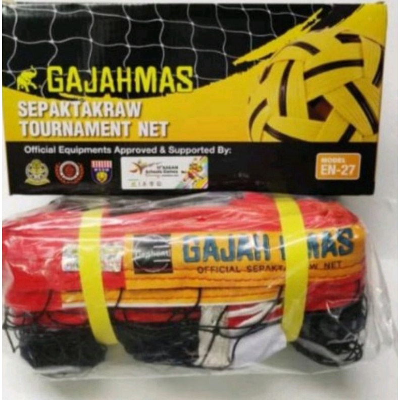 Jaring Sepak Takraw Net Gajah Mas EN-27 Emas | Shopee Malaysia