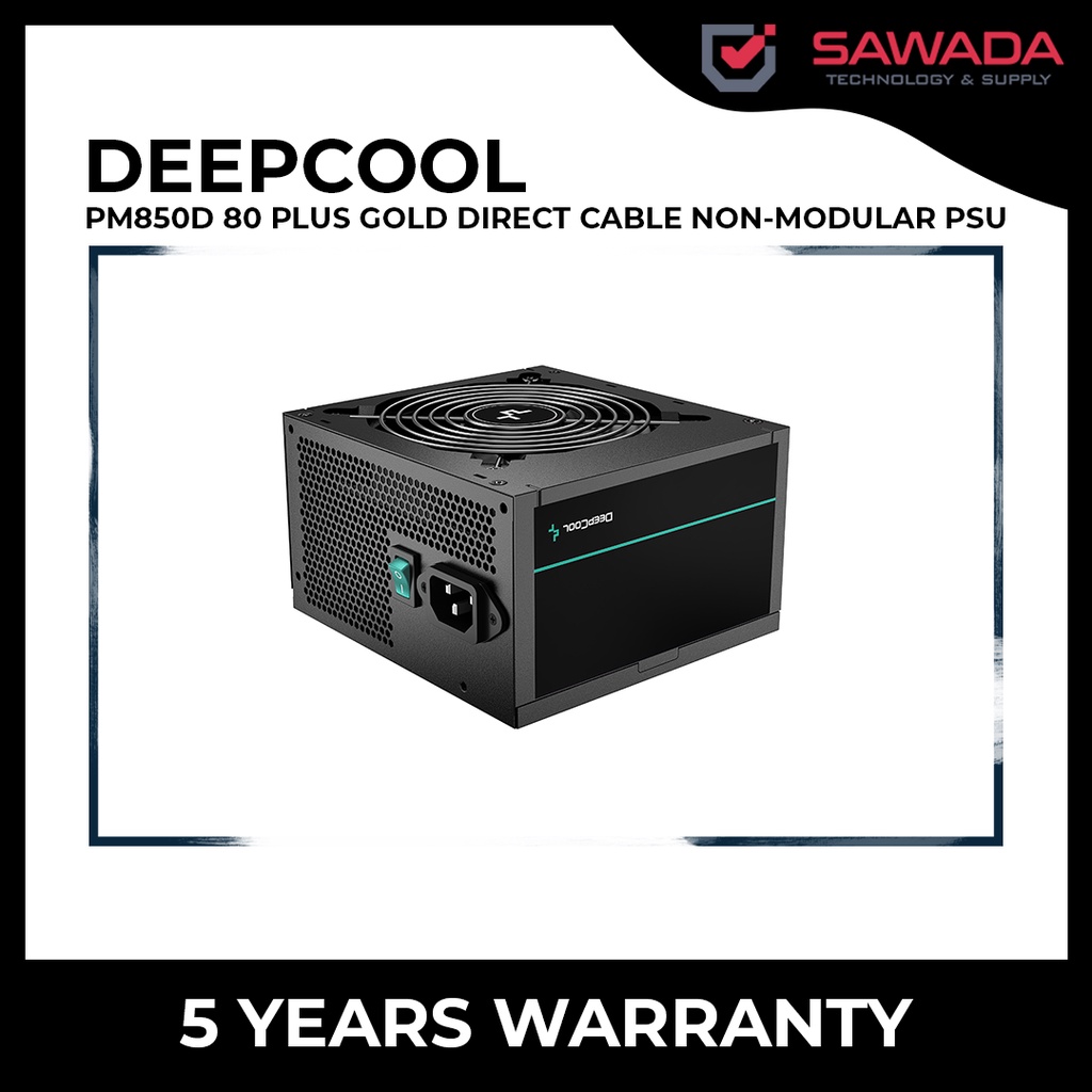 DEEPCOOL PM850D 80 PLUS GOLD DIRECT CABLE NON-MODULAR POWER SUPPLY ...
