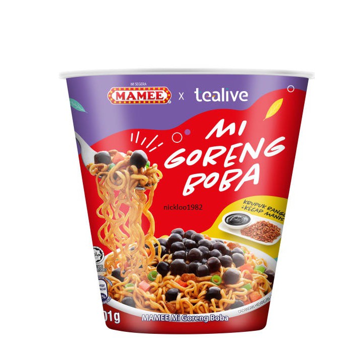 MAMEE x TEALIVE Mi Goreng Boba (Mi Goreng Boba Cup Segera/Instant Cup ...