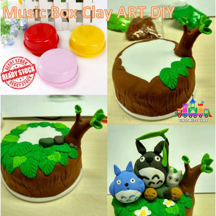Ready Stock!! Rotating music box base DIY Air Clay Gift Item | Shopee ...