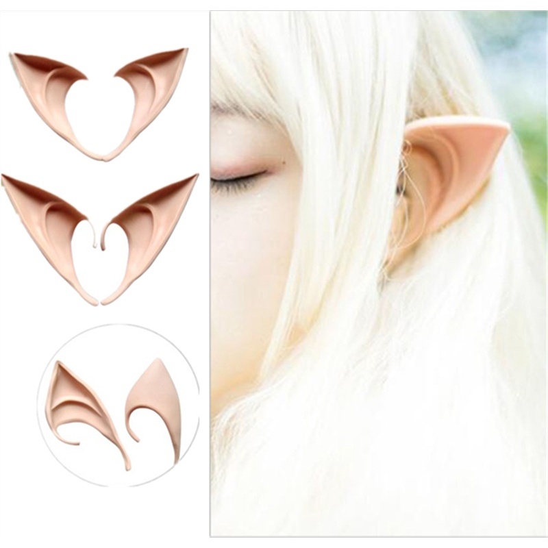 2Pcs/Lot Latex Fairy Pixie Elf Ears Cosplay Accessories LARP Halloween ...