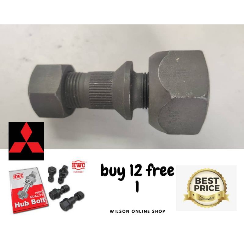 HWC Malaysia Hub Bolt Front LH Mitsubishi Canter FE639 | Shopee Malaysia