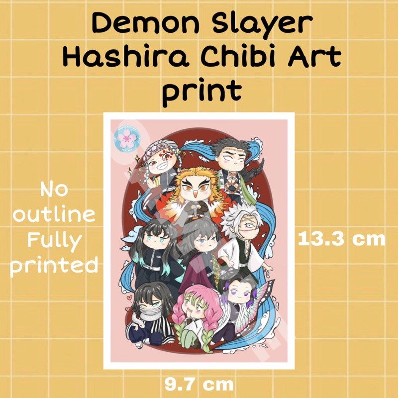 Demon Slayer Hashira Chibi Art Print Fanart | Shopee Malaysia