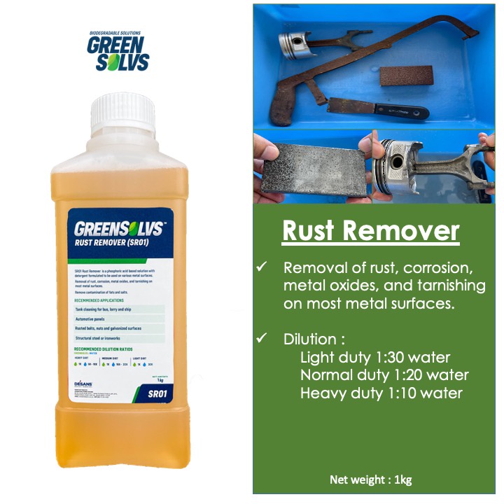 Rust Remover - GreenSolvs [ SR01] - 1kg | Shopee Malaysia