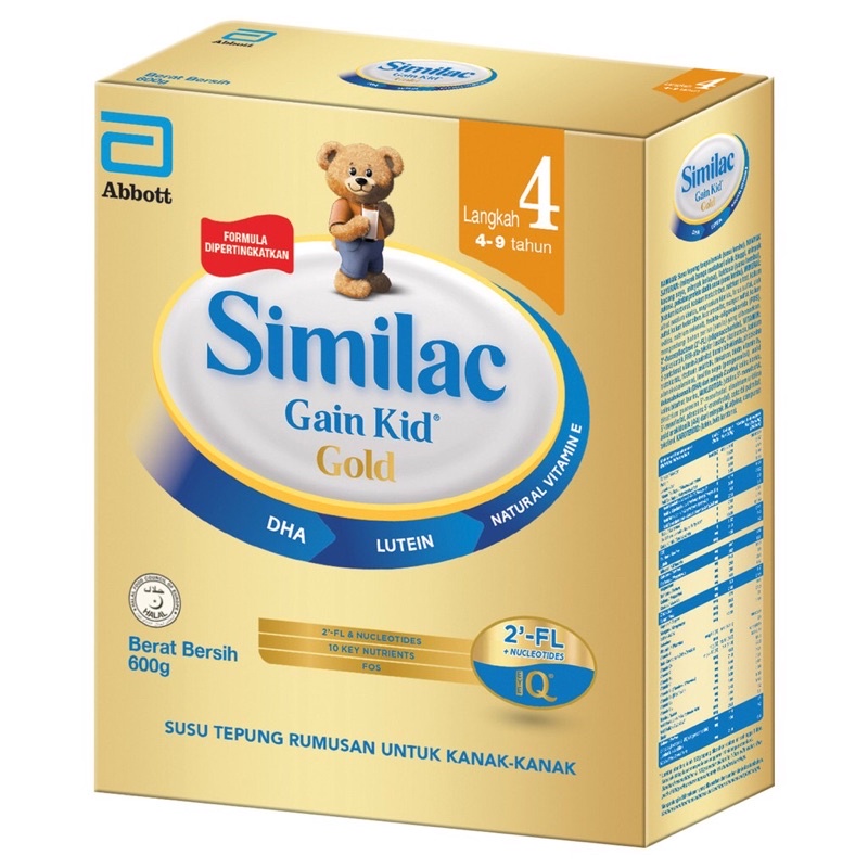 Similac Gain Kid Gold Step 4 (4-9 years) (600g) | Shopee Malaysia