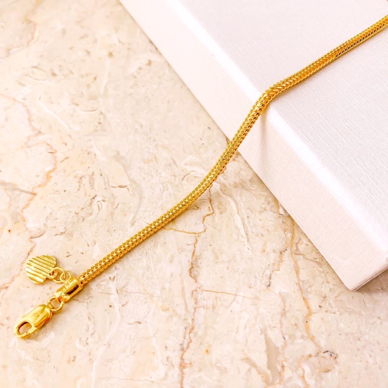 Rantai Tangan Pandora Lobster Emas 916 Tulen | Shopee Malaysia