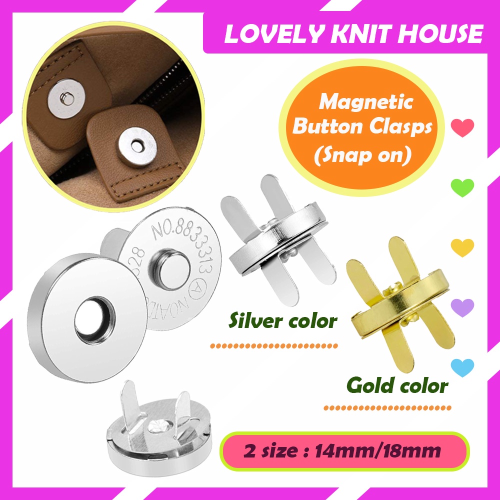 Magnetic Button(SnapOn) 14mm/18mm Butang Magnet Snap On 14mm/18mm ...