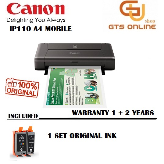 CANON PIXMA iP110 Portable Wireless Printer with Easy Direct Connection ...