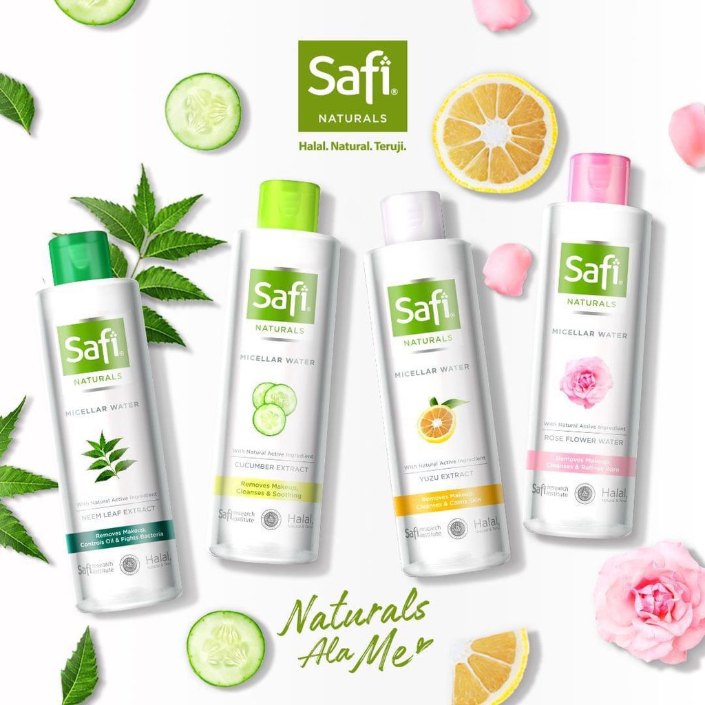 SAFI MICELLAR NATURAL CLEANSING WATER 200ML (YUZU/NEEM/ROSE/CUCUMBER ...
