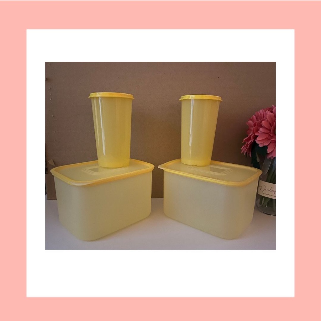 TUPPERWARE Baseline Canister 1.3L airtight seal and 330ml Tumbler ...