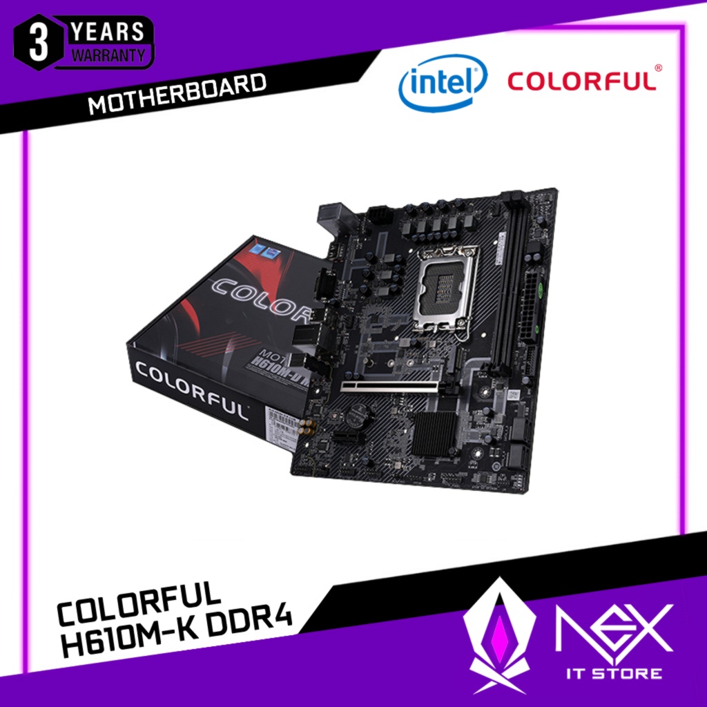 COLORFUL H610M-K M.2 V20 LGA1700 DDR4 INTEL MOTHERBOARD | Shopee Malaysia
