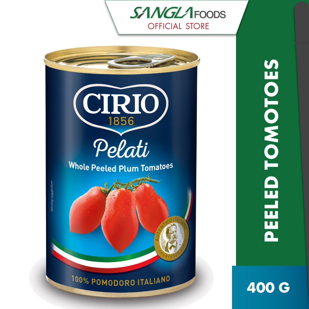 CIRIO PEELED TOMATOES (PELATI) 400G Halal Certified | Shopee Malaysia