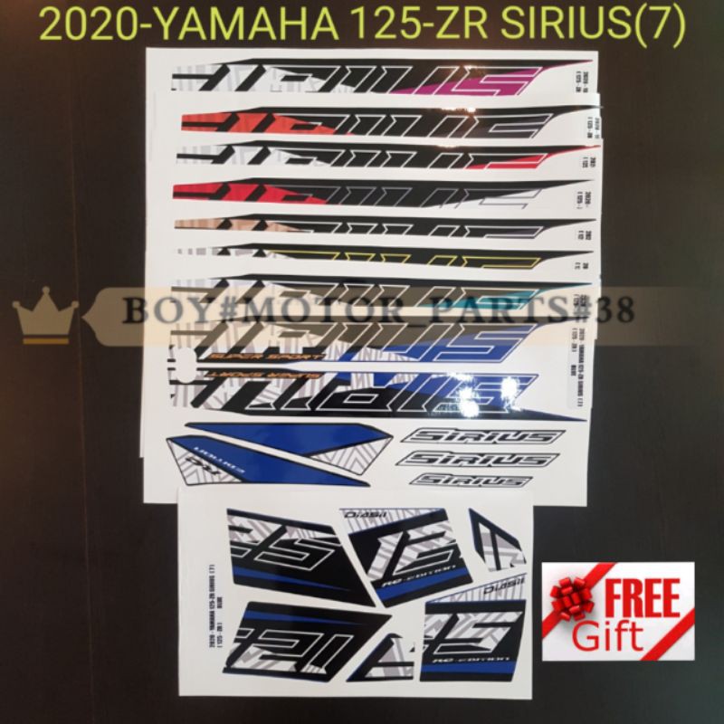 YAMAHA Y125-Z 125-ZR 2020 SIRIUS(7)BODY STICKER | Shopee Malaysia