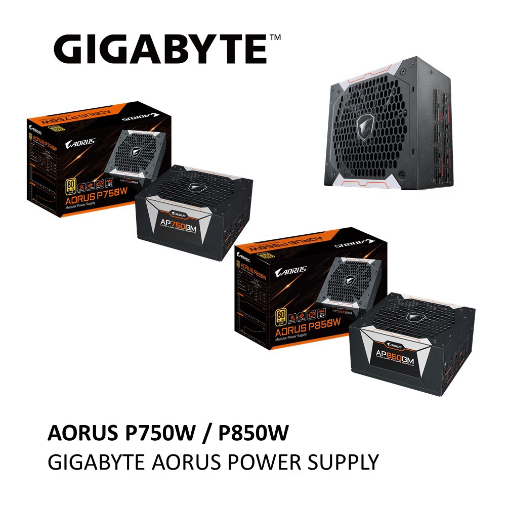 GIGABYTE AORUS POWER SUPPLY ( AP750GM / AP850GM ) 80PLUS GOLD MODULAR ...