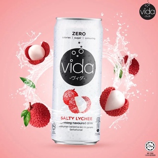 VIDA Zero Sparkling Flavoured Drink Salty Lychee 325ml | Shopee Malaysia