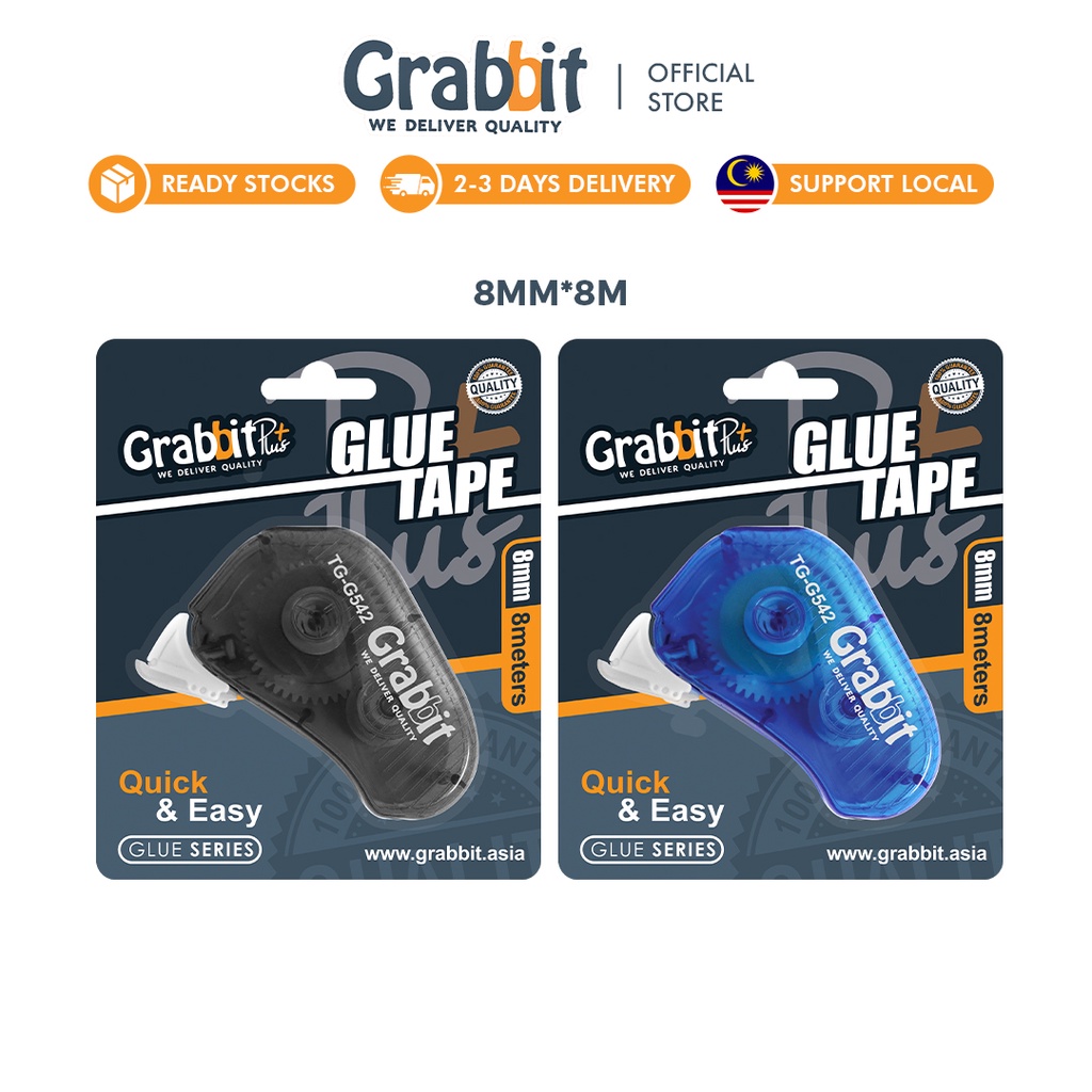 Grabbit Adhesive Roller Glue Tape (8mm x 8m) | Shopee Malaysia
