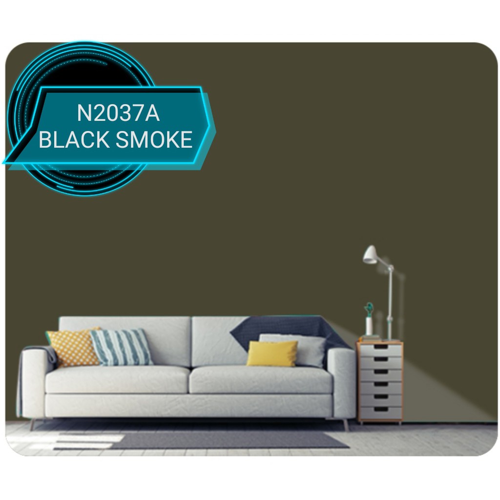 NIPPON Interior Paint Q-Glo 5 liter - N2037A BLACK SMOKE | Shopee Malaysia