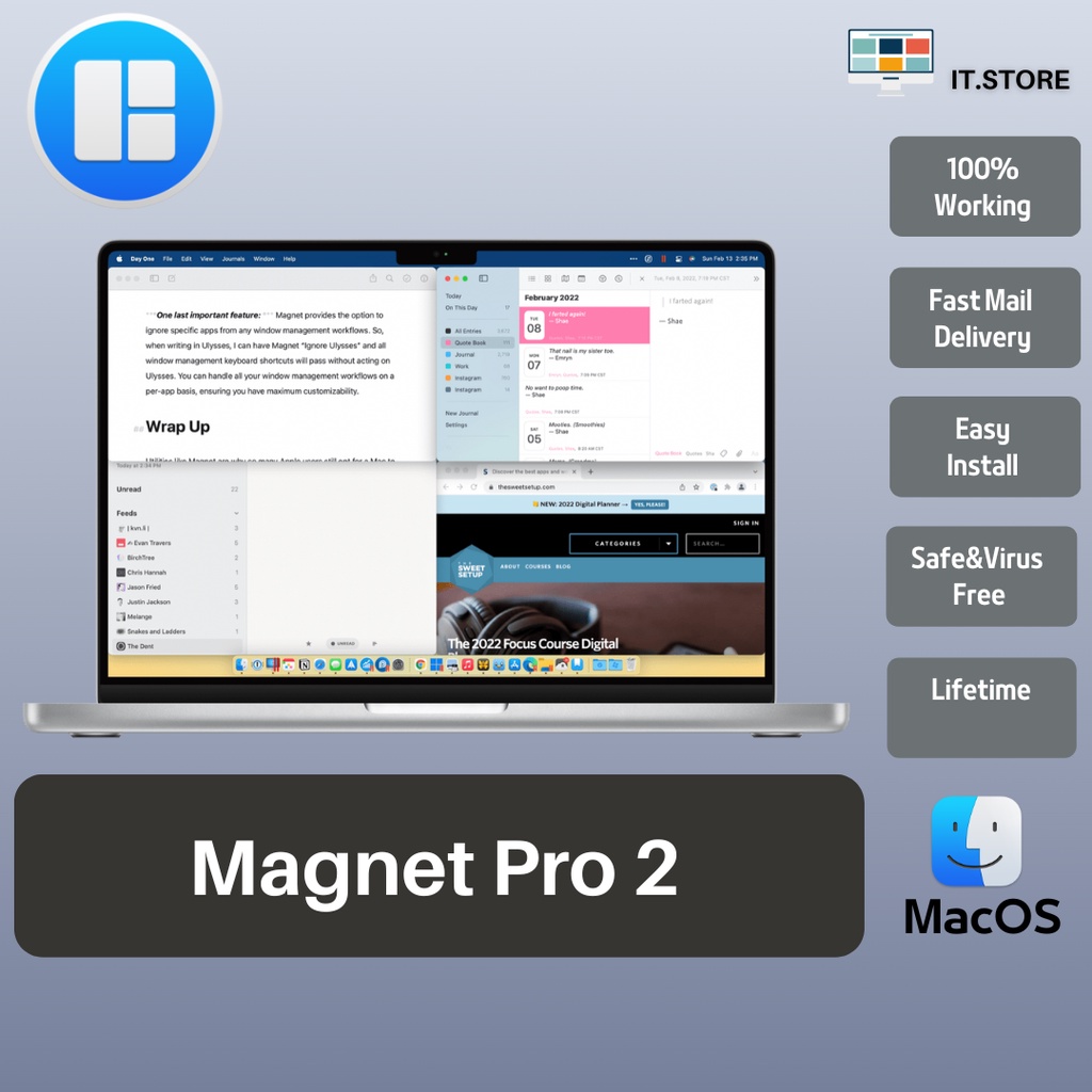 Magnet 2 Lifetime for Intel and M1 Chip Apple Silicone MacOs/Macbook ...