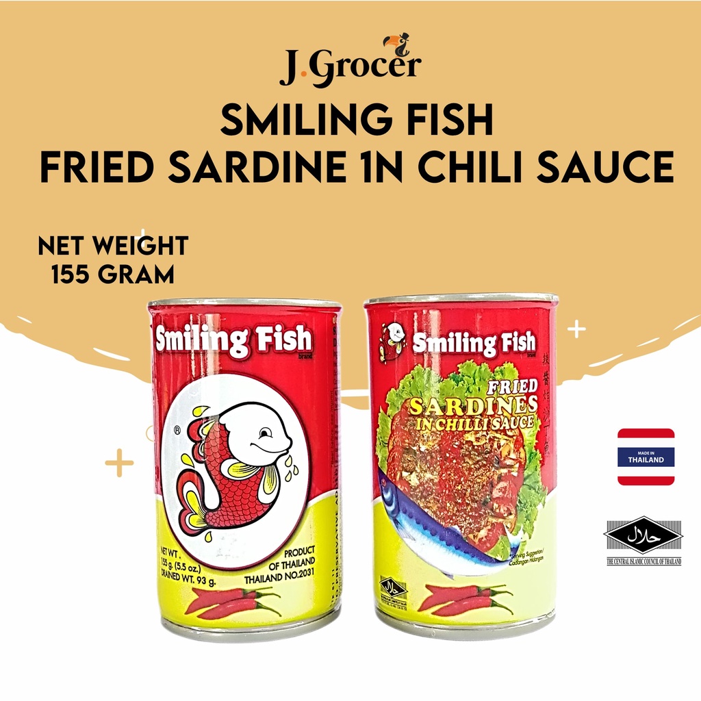155g Smiling Fish Fried Sardines in Chili Sauce | Sardin Goreng Dalam ...