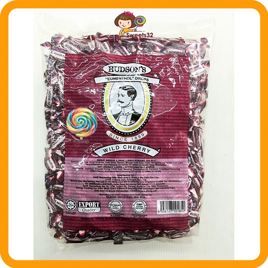 Hudson Candy Wild Cherry 1.2kg (400pcs 土) unggu 紫色 | Shopee Malaysia