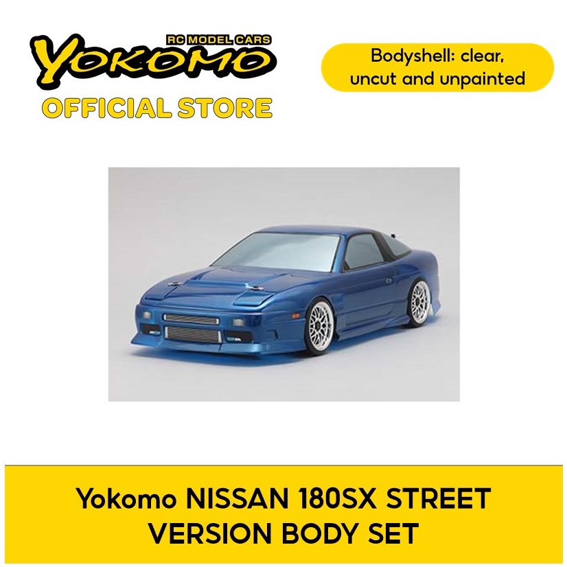 Yokomo NISSAN 180SX STREET VERSION BODY SET for remote control car (SD-180BSA) | Shopee Malaysia