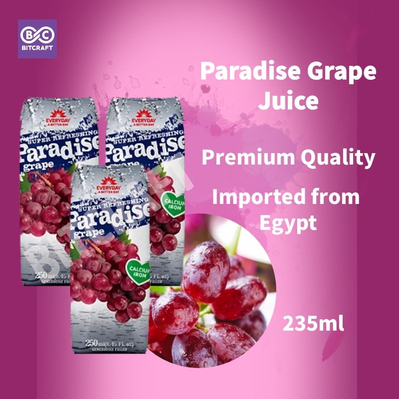 Paradise Grape Juice Drink 235ml Imported from Egypt Jus Buah Anggur ...