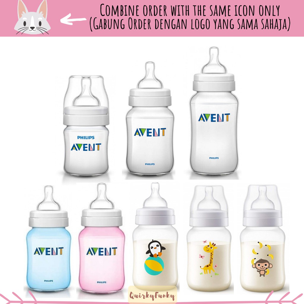 Philips avent classic + 4oz/9oz/11oz milk bottle botol susu anti colic ...