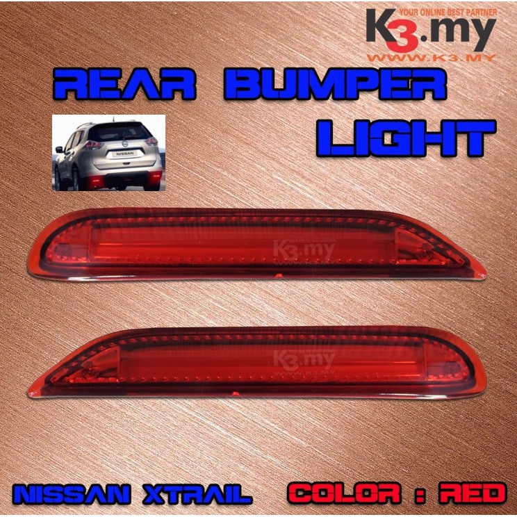 Nissan X-Trail Rear Bumper Reflector LED Lamp (Red Color) | Shopee Malaysia