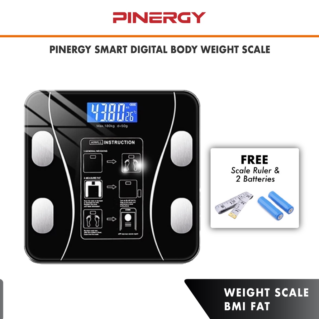 Pinergy Smart Digital Body Weight Scale Body BMI Fat Scale Medical ...