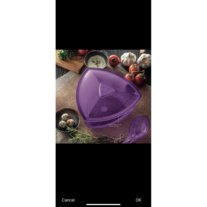 Tupperware roza triangular server with ladle(1)2.2L | Shopee Malaysia