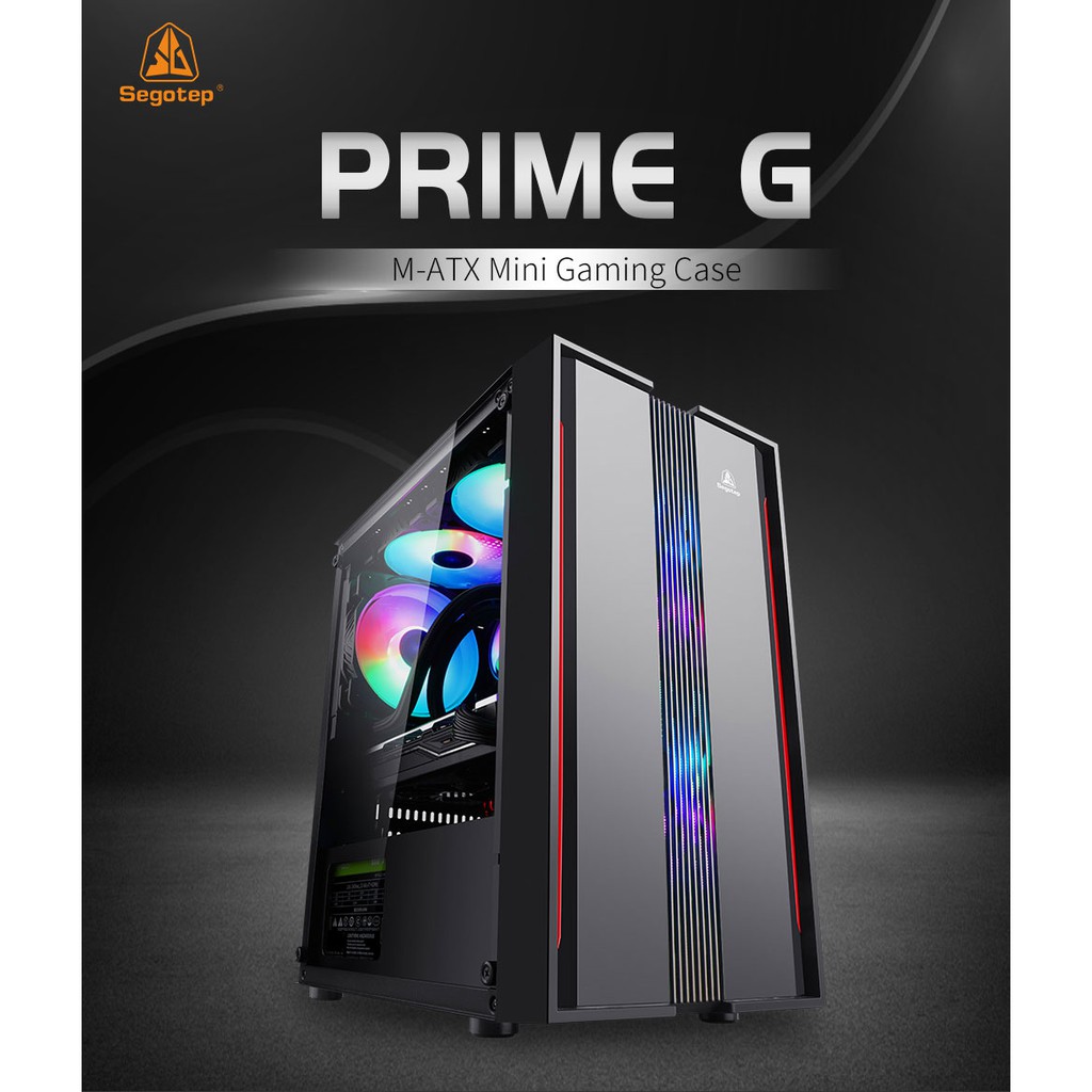 Segotep Prime G M-ATX tempered glass gaming casing - Red | Shopee Malaysia