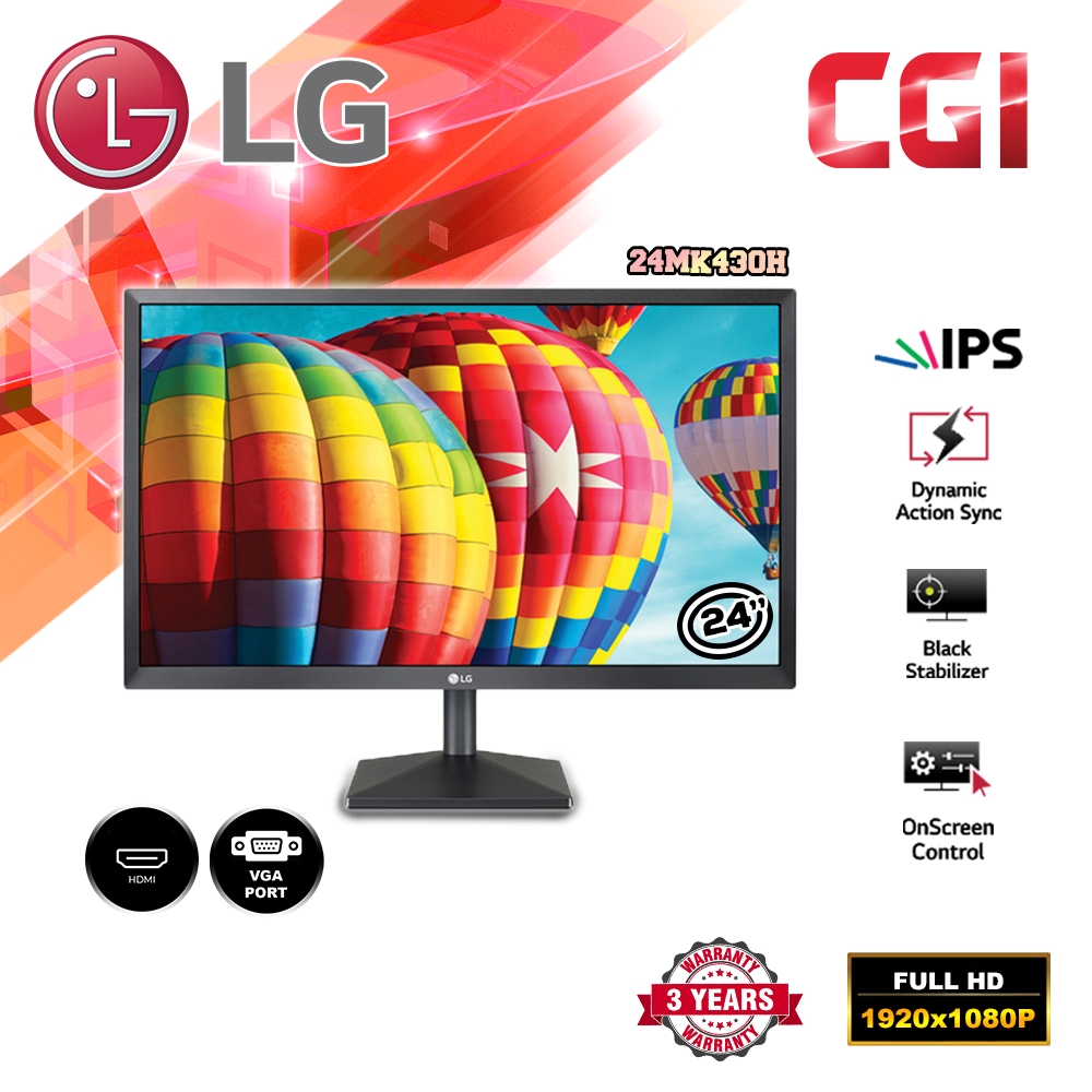 LG 24" 24MK430H FULL HD 75Hz IPS LED Monitor | Shopee Malaysia