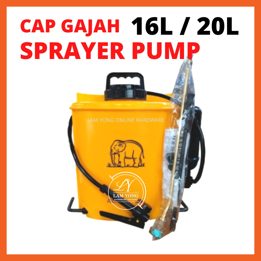 16L / 20L Cap Gajah Racun Sprayer / Elephant Plastic Garden Knapsack ...