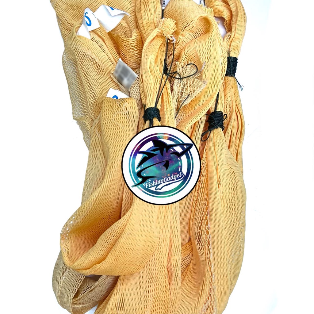JARING ISI IKAN DAN JARING TAPIS KOLAM FISHING NETS JARING KUNING ...
