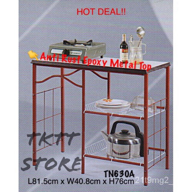 Tktt 3v veiz epoxy metal stove table/ kitchen rack/ stove rack/ meja ...
