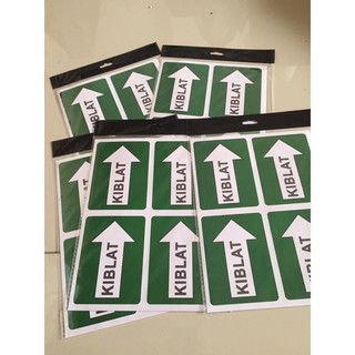Penunjuk Arah Kiblat Solat Sticker/Kiblat Sign/Kiblat Arrow Warna Hijau ...