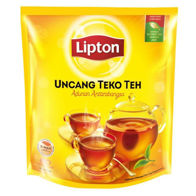 Lipton Uncang Teko Tea -Teapot Pouch Black Tea 80 Tea Bags 160g ...