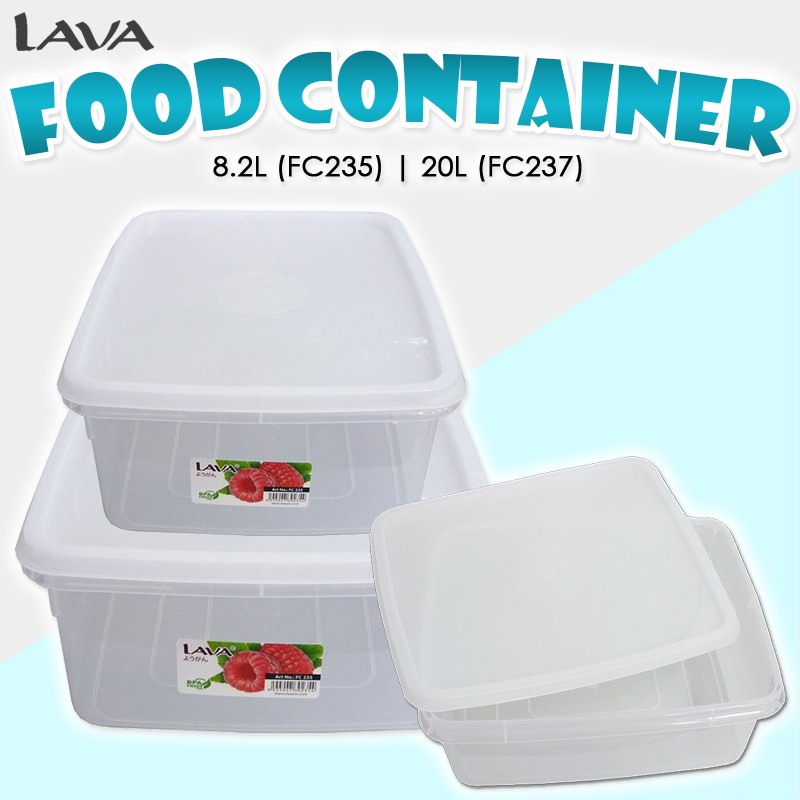 LAVA Food Container Kitchen Storage Box | 8.2L & 20L (FC235 & FC237 ...