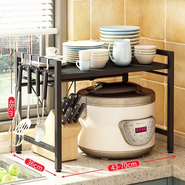 Expanded Microwave Rack Adjustable Oven Rack Stainless Steel Kitchen ...