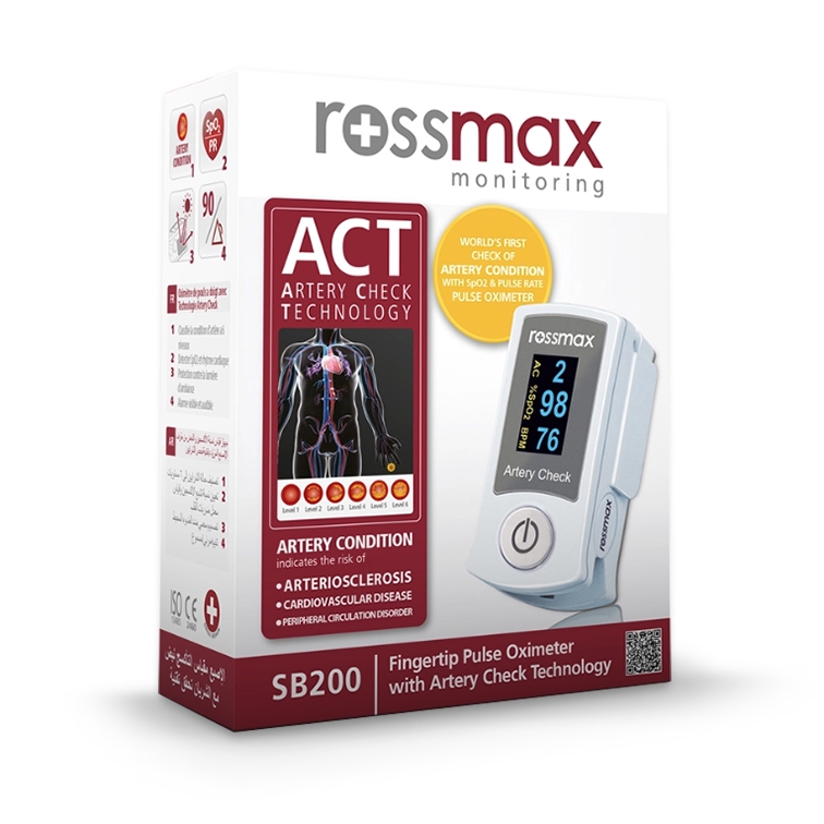 Rossmax SB200 /SB 100 /SB 210 ACT Fingertip Pulse Oximeter with Artery Check Technology (2 yr ...