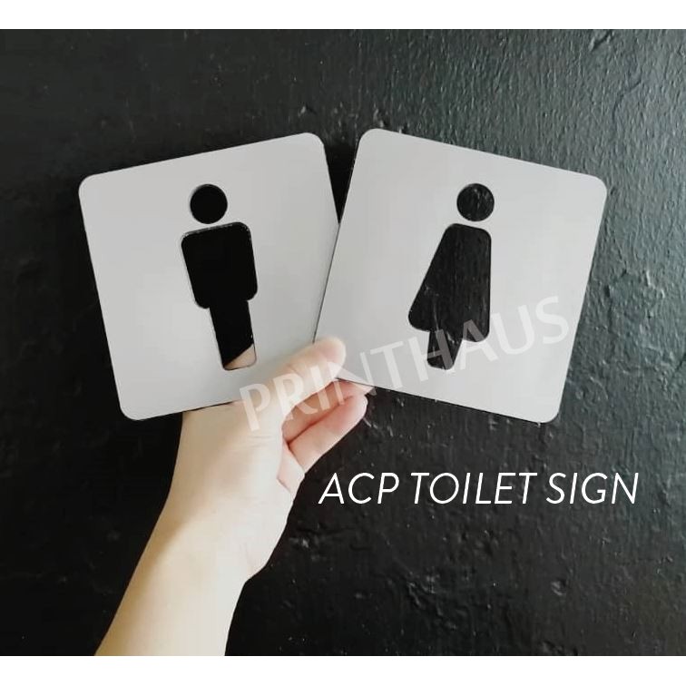 Modern ACP Toilet Sign Restroom Sign Bathroom Washroom Sign Men Women ...