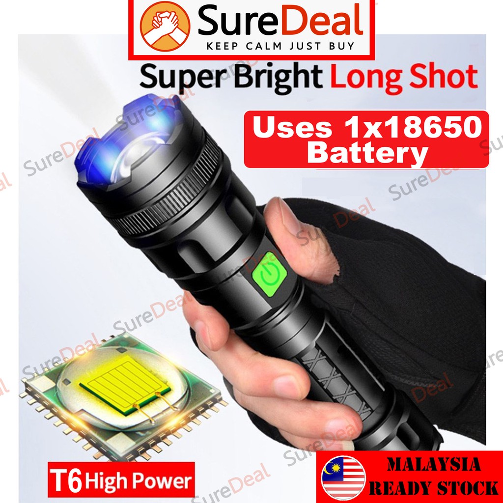 SUREDEAL M11 Rechargeable Flashlight XML2 T6 Cree LED Super Bright Zoom ...
