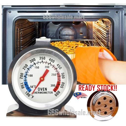 Oven Thermometer Stainless Steel Food Meat Temperature Stand Up Dial ...