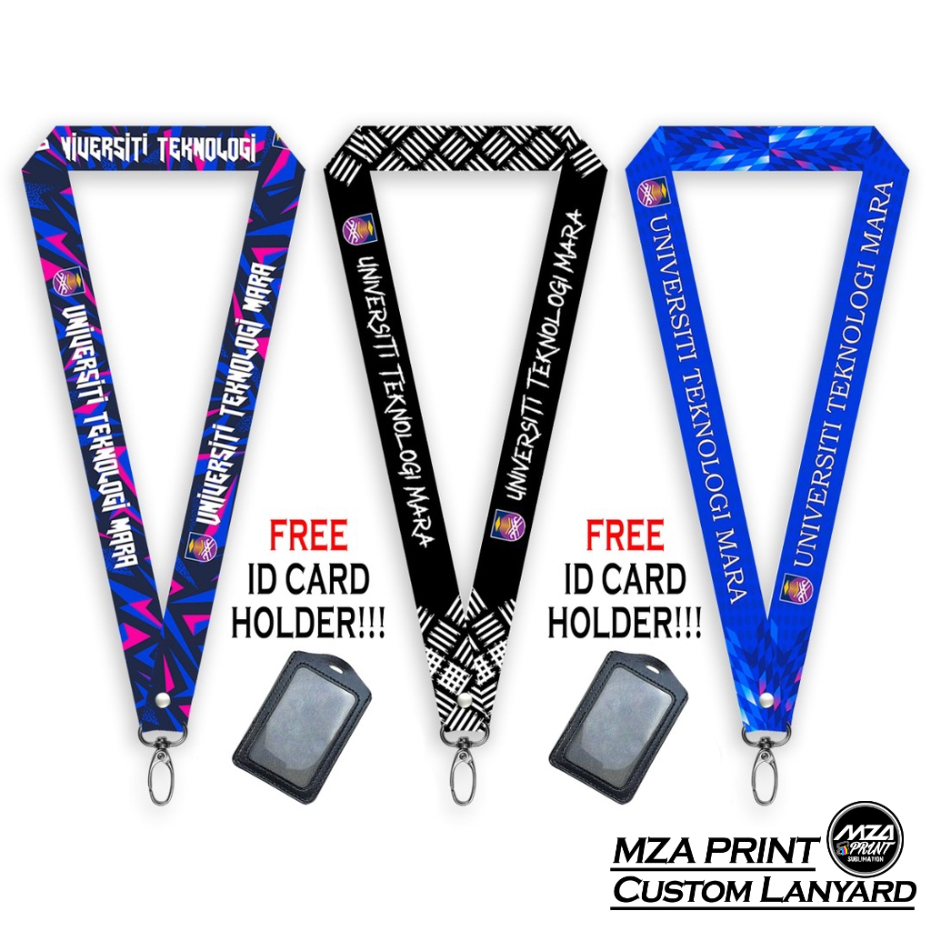 LANYARD UiTM Universiti Teknologi MARA DESIGN + FREE ID Card Holder ...