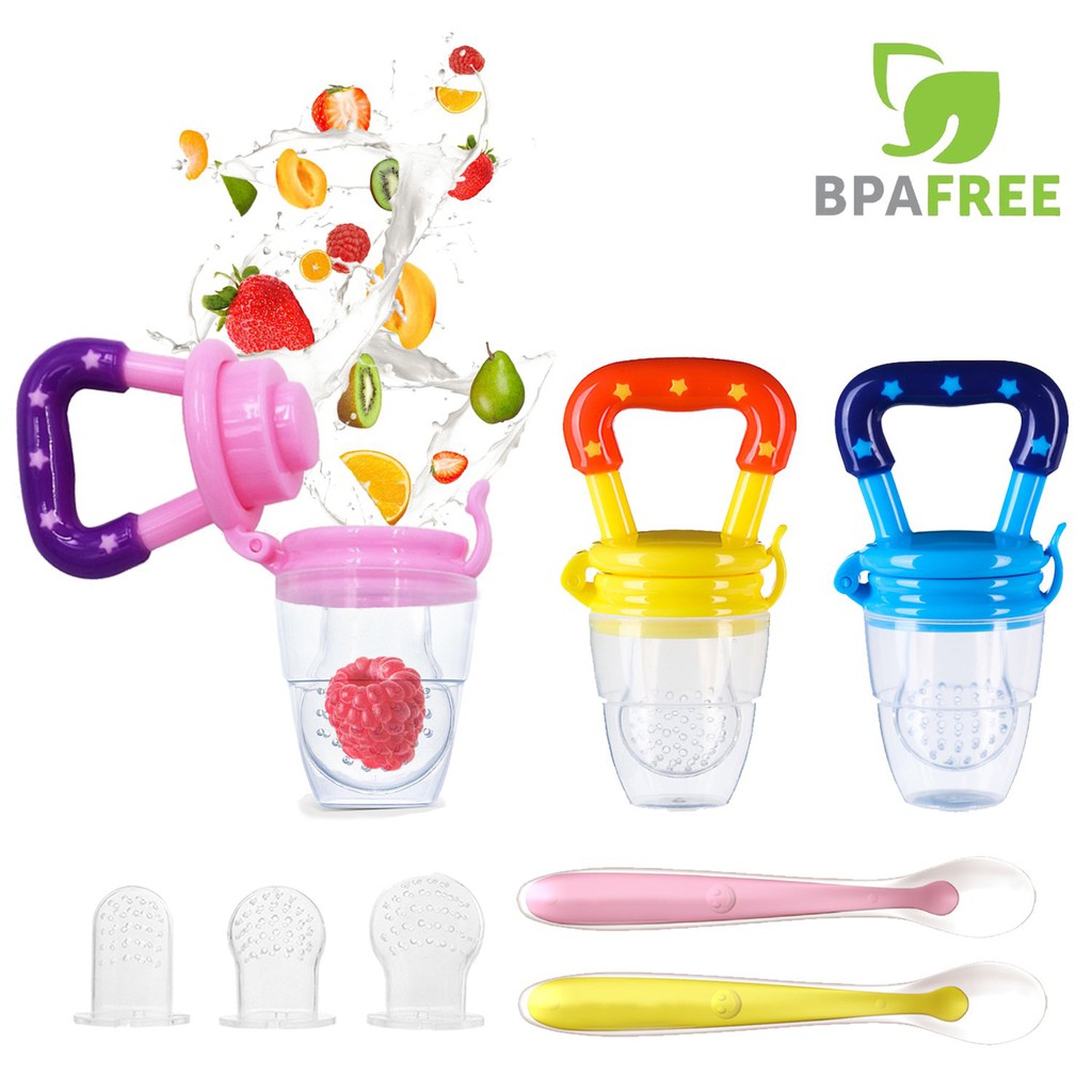 Rubberized pacifier bite bite bite bag baby food supplement feeder ...