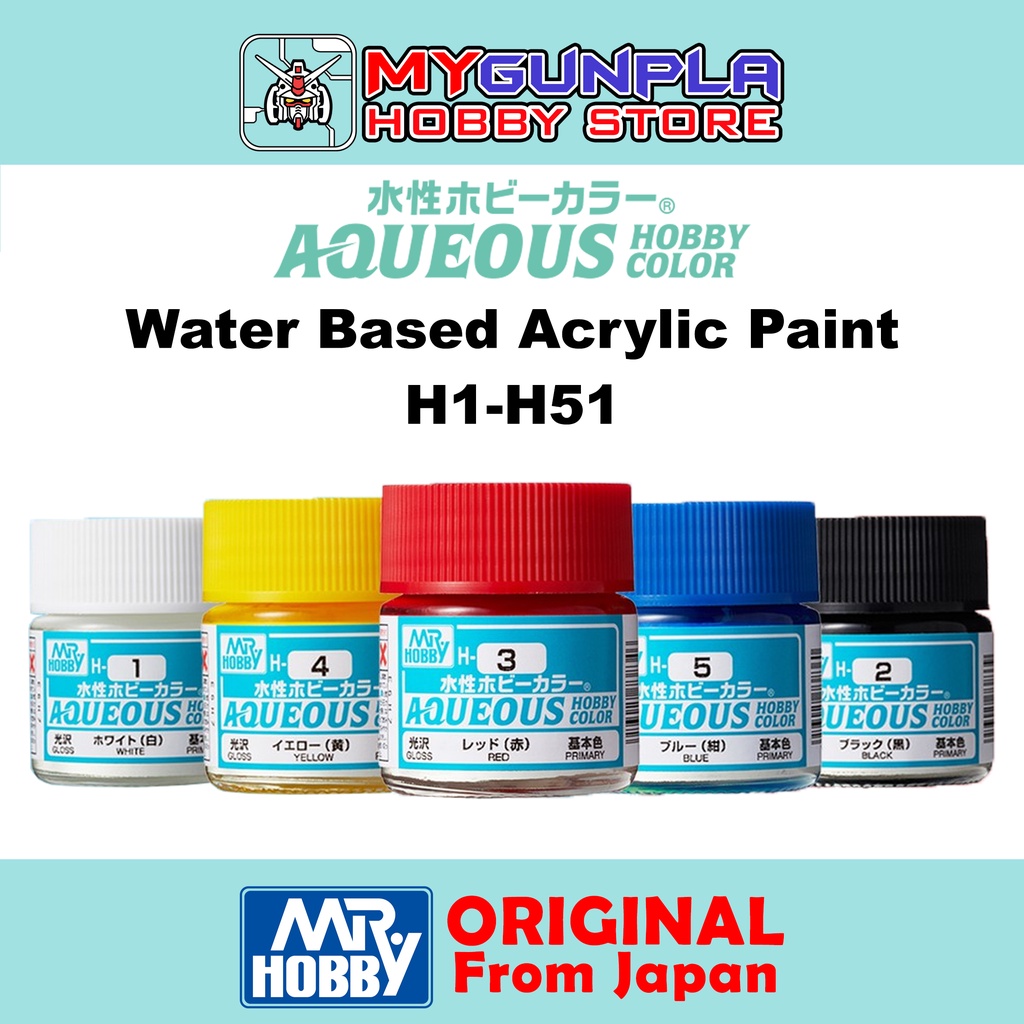 Mr.Hobby "Renewed" AQUEOUS Hobby Color H1-H50 (Water Based Acrylic ...
