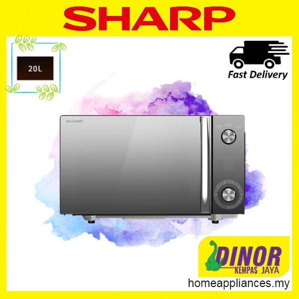 Sharp Mechanical Dial Flatbed Microwave Oven (20L) R2121FGK | Shopee ...