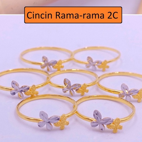 CINCIN RAMA-RAMA PADU Emas 916 Original Cincin Emas Cincin Padu Cincin ...