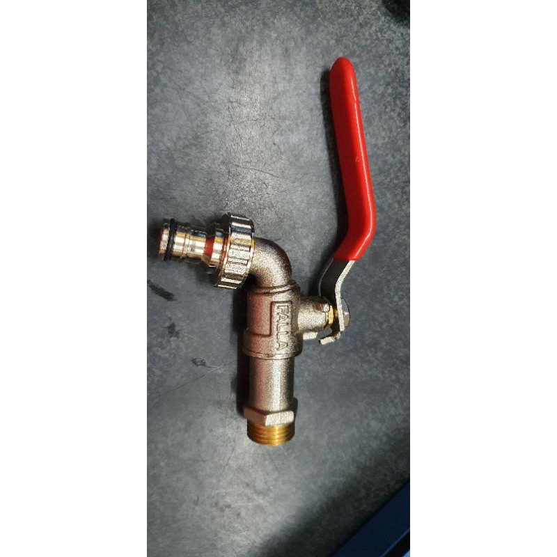 FALLA 1/2” Full Brass Union Ball Tap with Stainless Steel Handle ...
